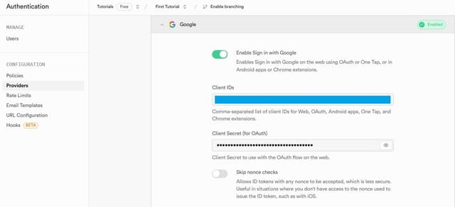 Setting Up Google OAuth with Supabase